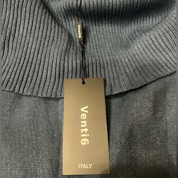 Venti6 | Sweaters | Venti 6 Blue Viscose Drapery Ribbed Turtleneck Long ...